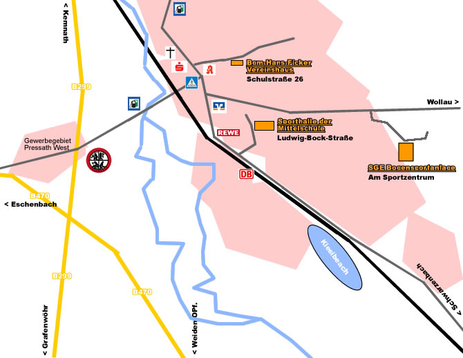 Anfahrt – SG Eichenlaub Pressath